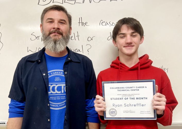 Ryan Schreffler named CCCTC October Student of Month | News, Sports ...
